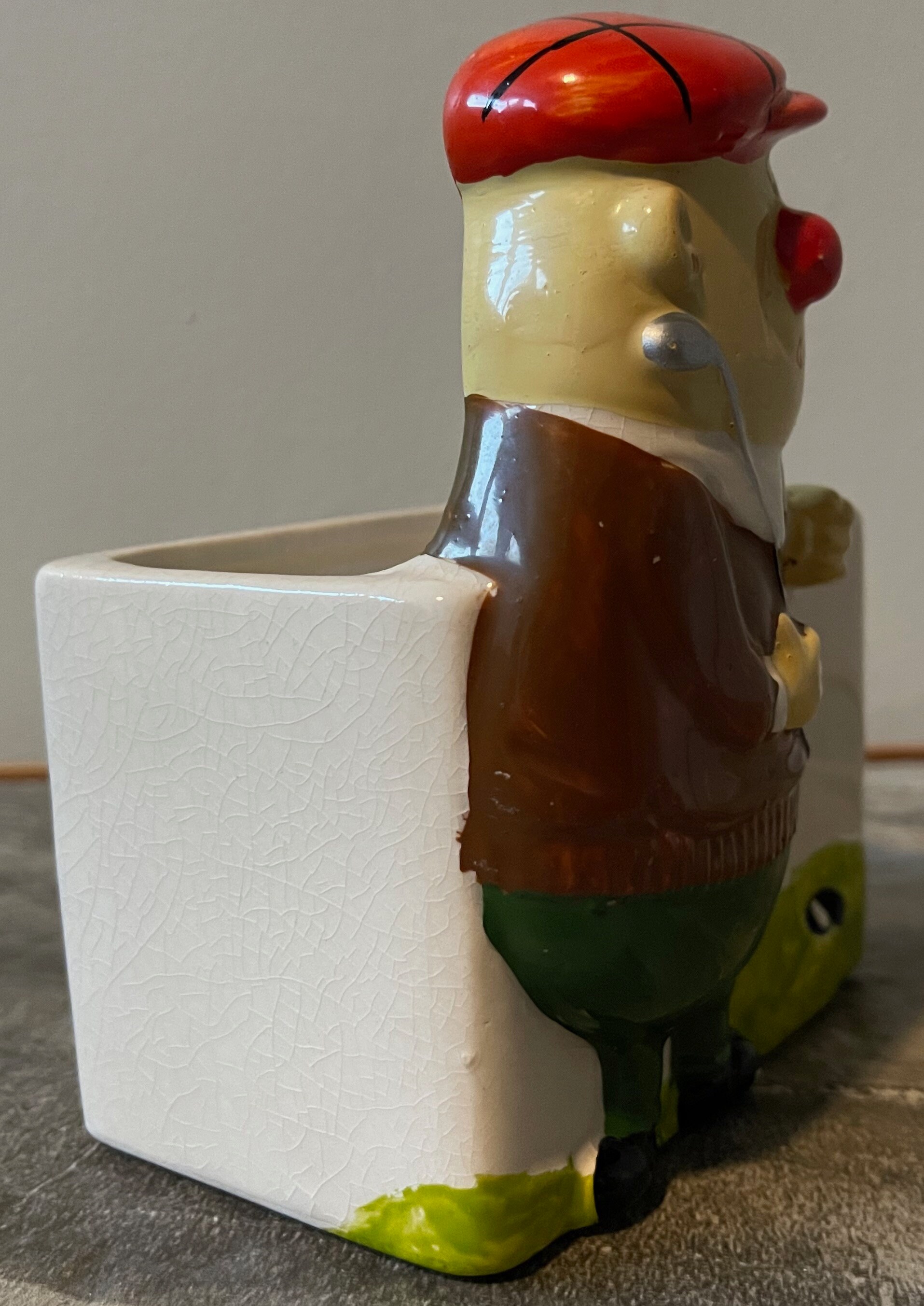 Indoor Planters Quirky Vintage 1960s Whimsical Golfer Ceramic Planter ...