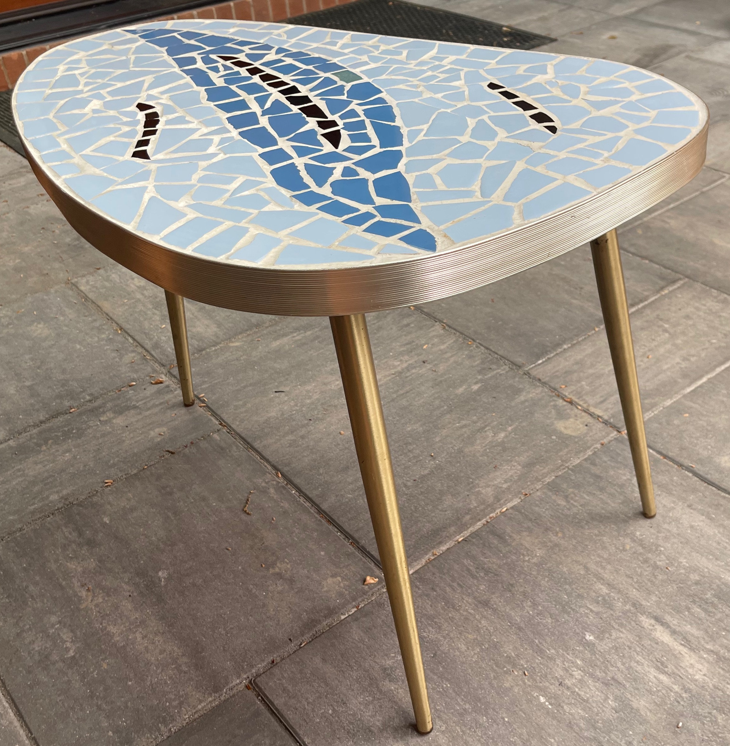 Vintage 50s 60s Ceramic Tile Mosaic Coffee Table Mid Century Modern ...