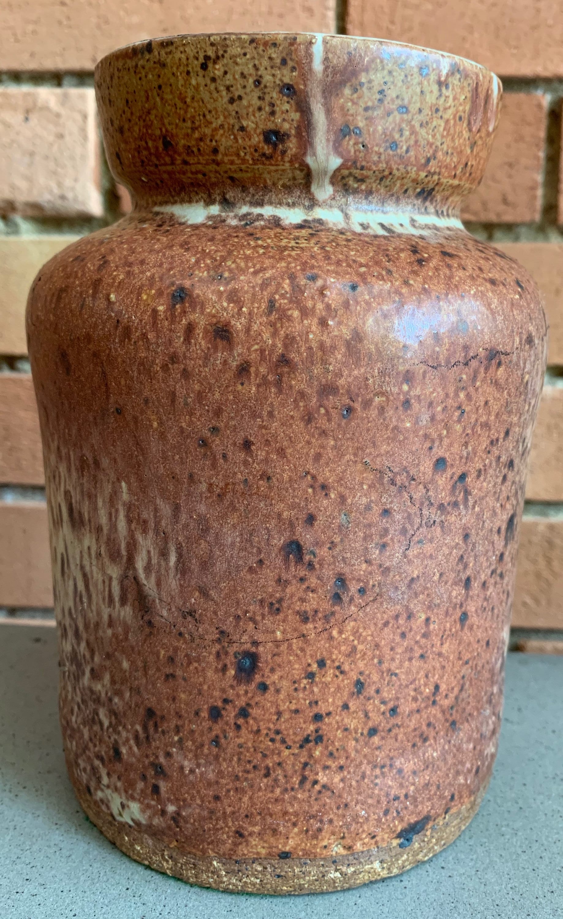 Vintage 70s Ceramic Stoneware Studio Pottery Vase Planter Mid Century ...