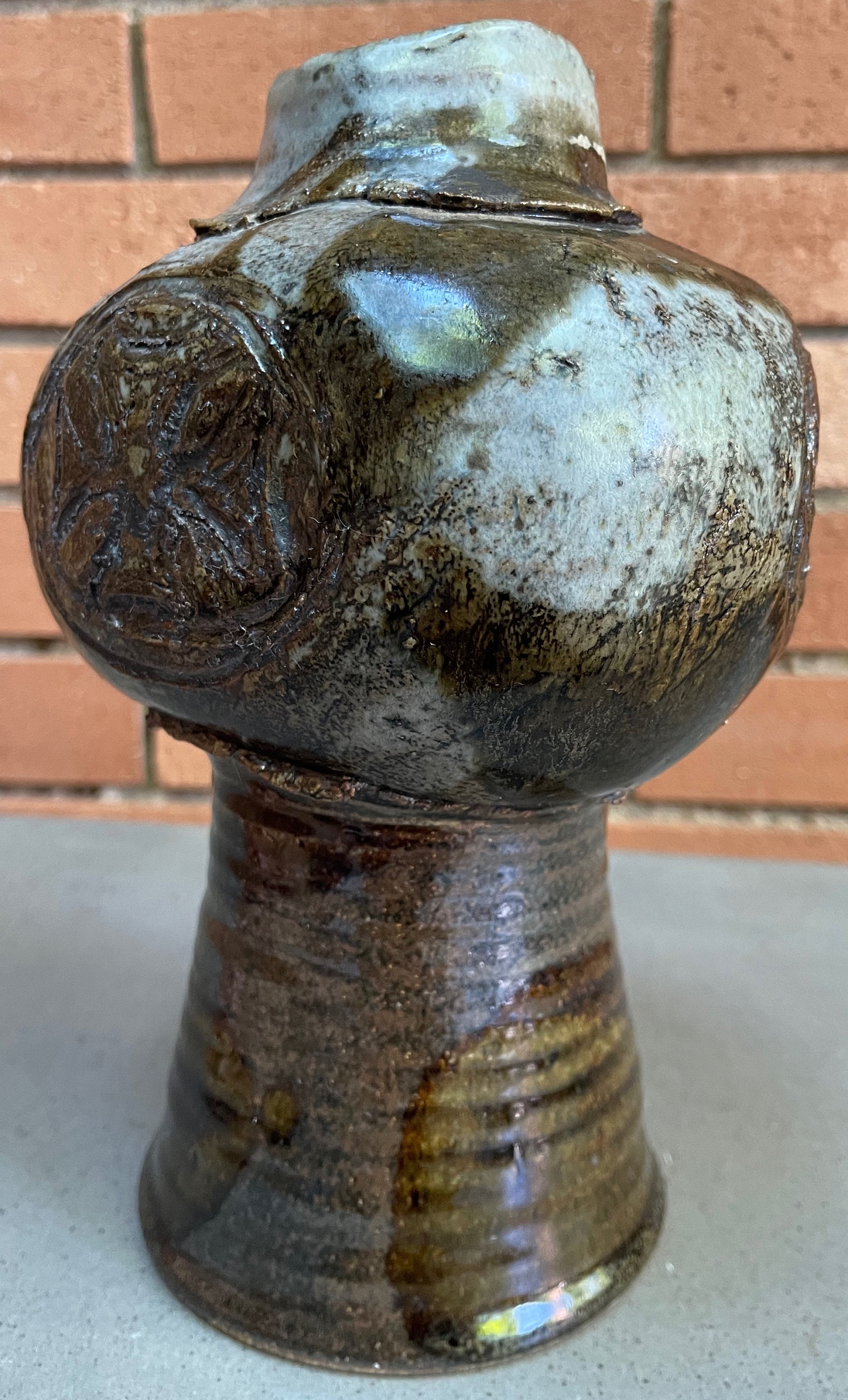 Unique Vintage 70s Studio Pottery Decorative Vase Modern Stoneware ...