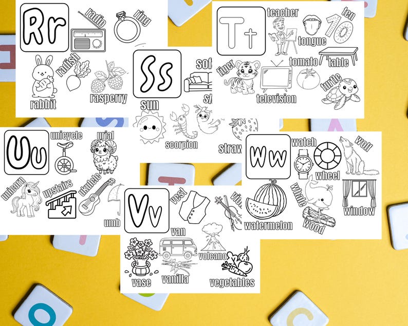 26 Printable Alphabet Coloring Pages, Coloring Pages for Learning ...