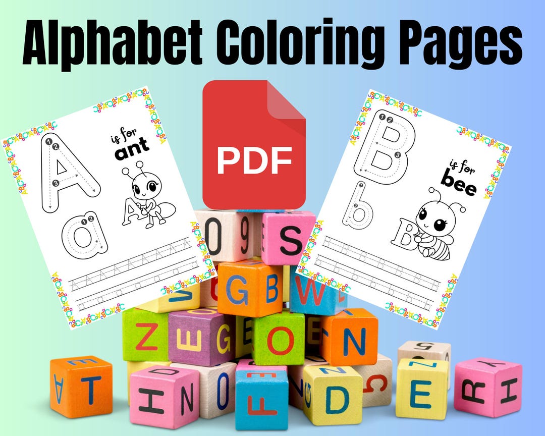 26 Printable Alphabet Coloring Pages, Coloring Pages for Learning ...