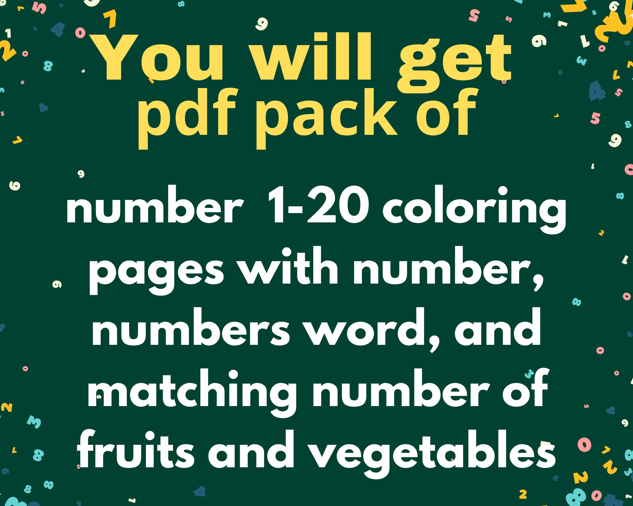 20 Printable Numbers Coloring Pages, Coloring Pages for Learning ...
