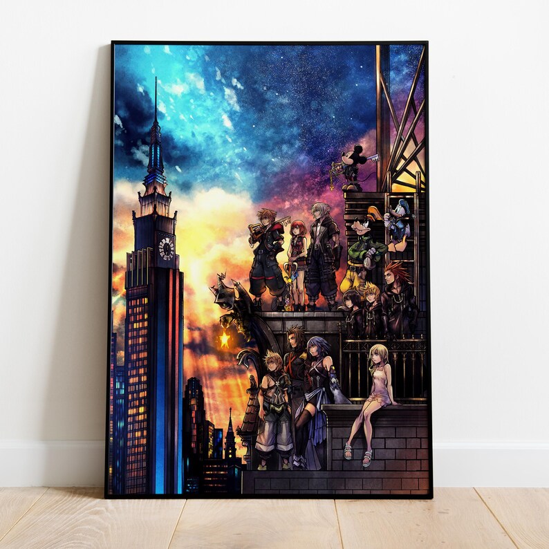 Kingdom Hearts Poster | Sora Wall Art | Matte Paper Print | Video Game ...