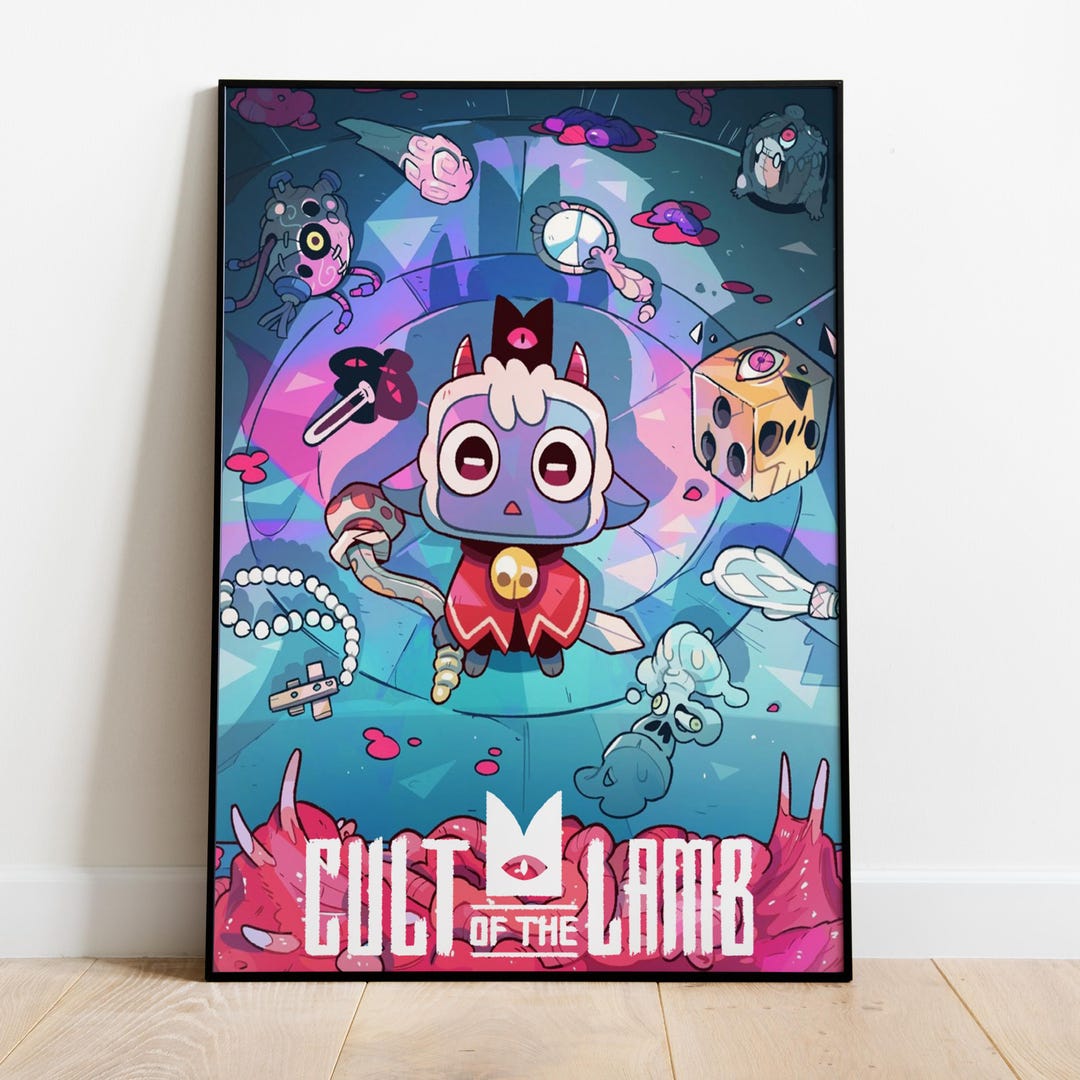 Cult of the Lamb Poster | the Lamb Wall Art | Rolled Canvas Print ...