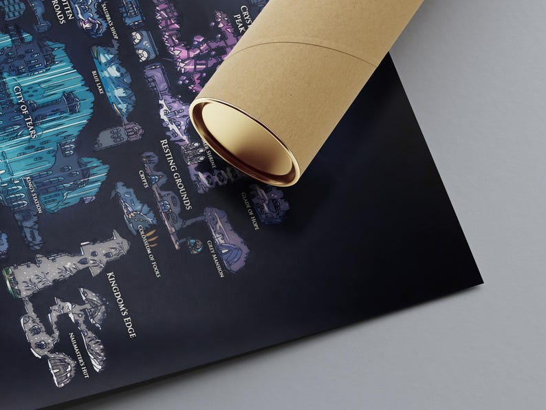Hallownest Map Poster : Hollow Knight Wall Art - Etsy