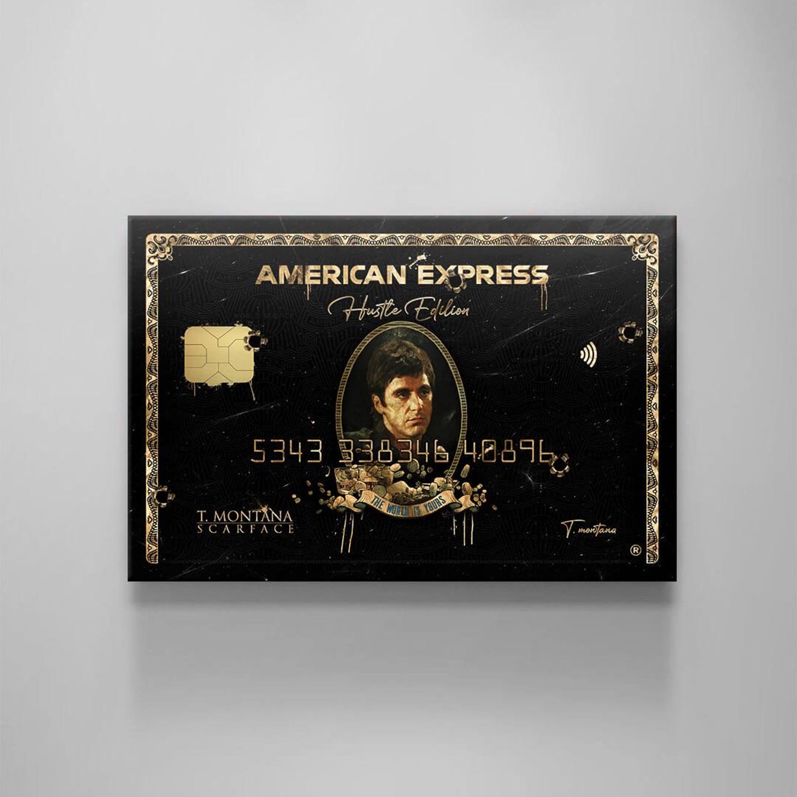 Tony Montana Scarface Wall Art American Express, Iconic Movie Amex ...
