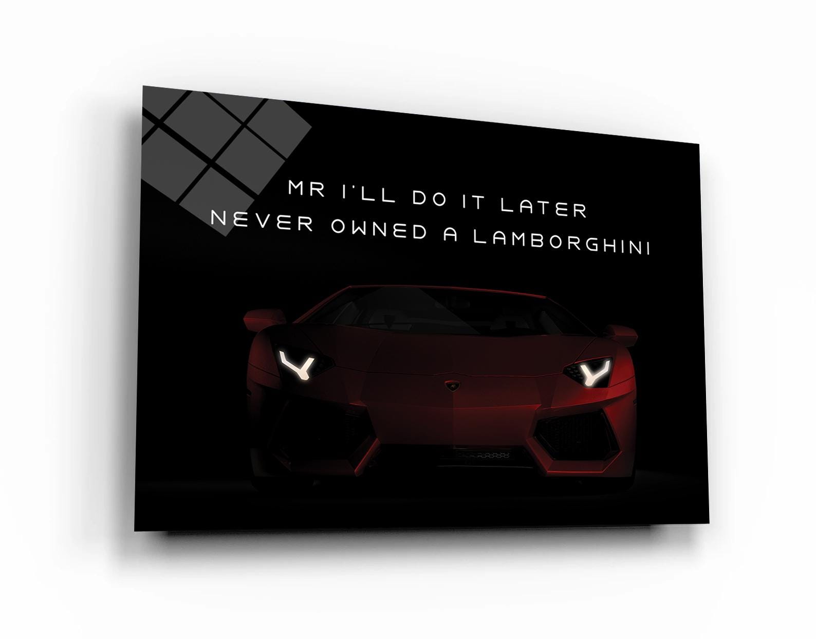 Lamborghini Canvas Art | Motivational Quote, Luxury Car Decor - Etsy