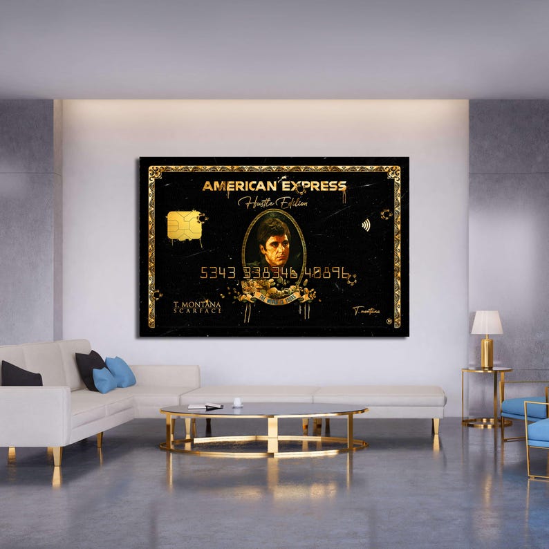 Tony Montana Scarface Wall Art American Express, Iconic Movie Amex ...