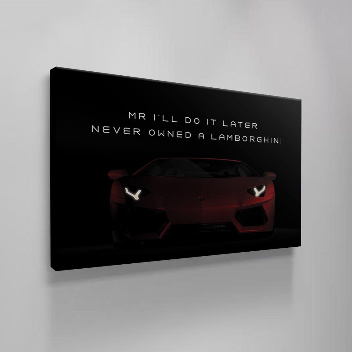 Lamborghini Canvas Art | Motivational Quote, Luxury Car Decor - Etsy