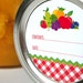 Gingham Fruit Canning Jar Labels, Round Red Printed Mason Jar Stickers ...