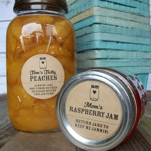 Kraft Return Jar Canning Labels, Custom Mason Jar Stickers Help Get ...