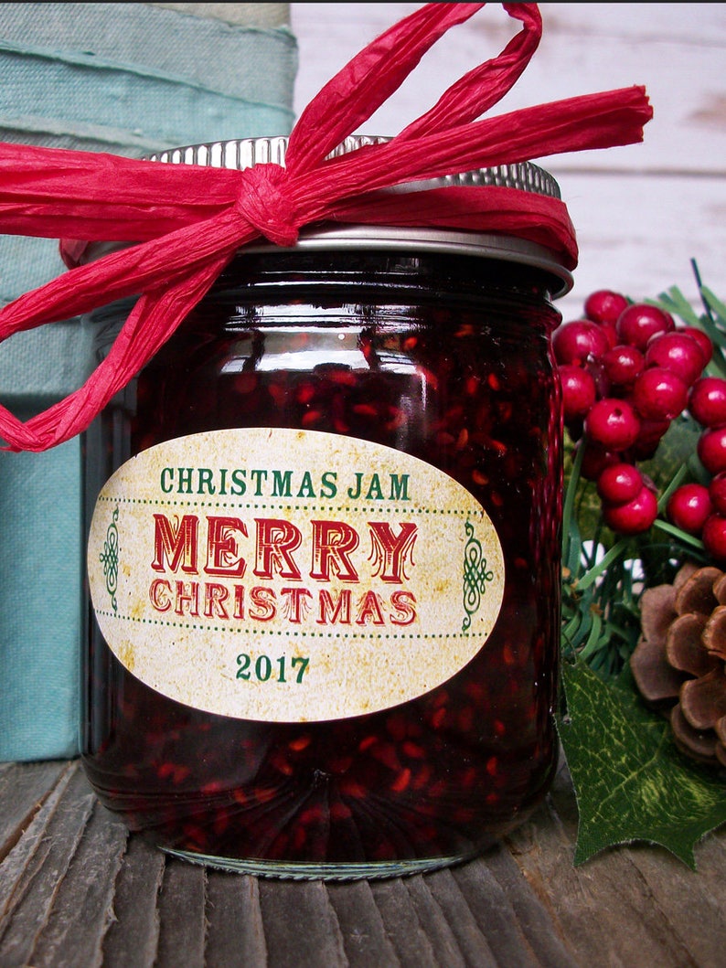 Custom Oval Vintage Christmas Labels Holiday Gift Stickers - Etsy