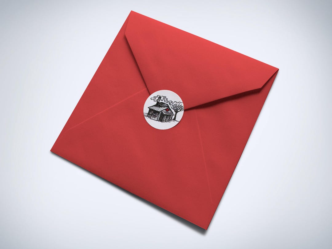 Sugar Shack Envelope Labels, Round Printed Mailing & Scrapbook Stickers ...