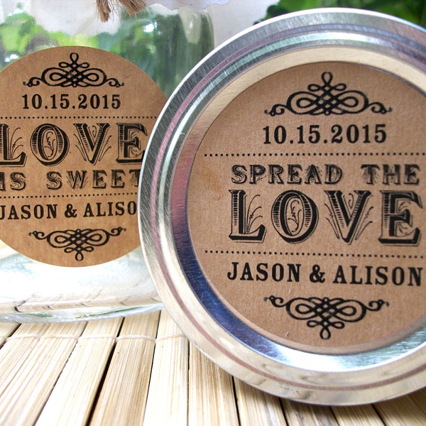 Rustic Wedding Label - Etsy