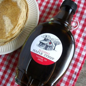 Custom Sugar Shack Maple Syrup Labels for Backyard Sugaring Gifts ...