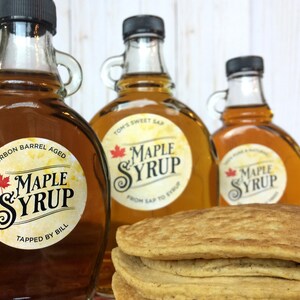 Custom Vintage Legacy Maple Syrup Labels, Personalized Printed ...
