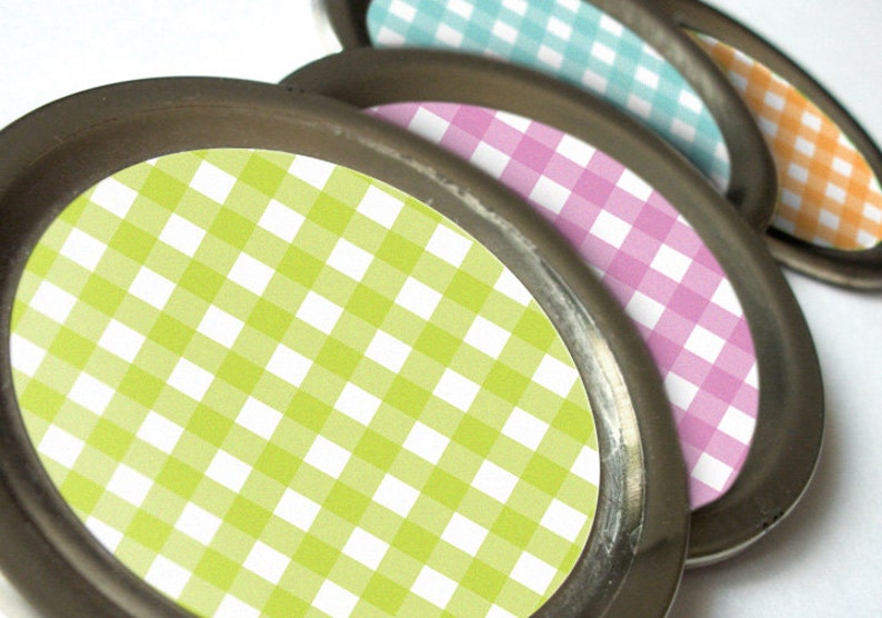 Cottage Chic Lattice Canning Jar Labels Round Stickers for - Etsy