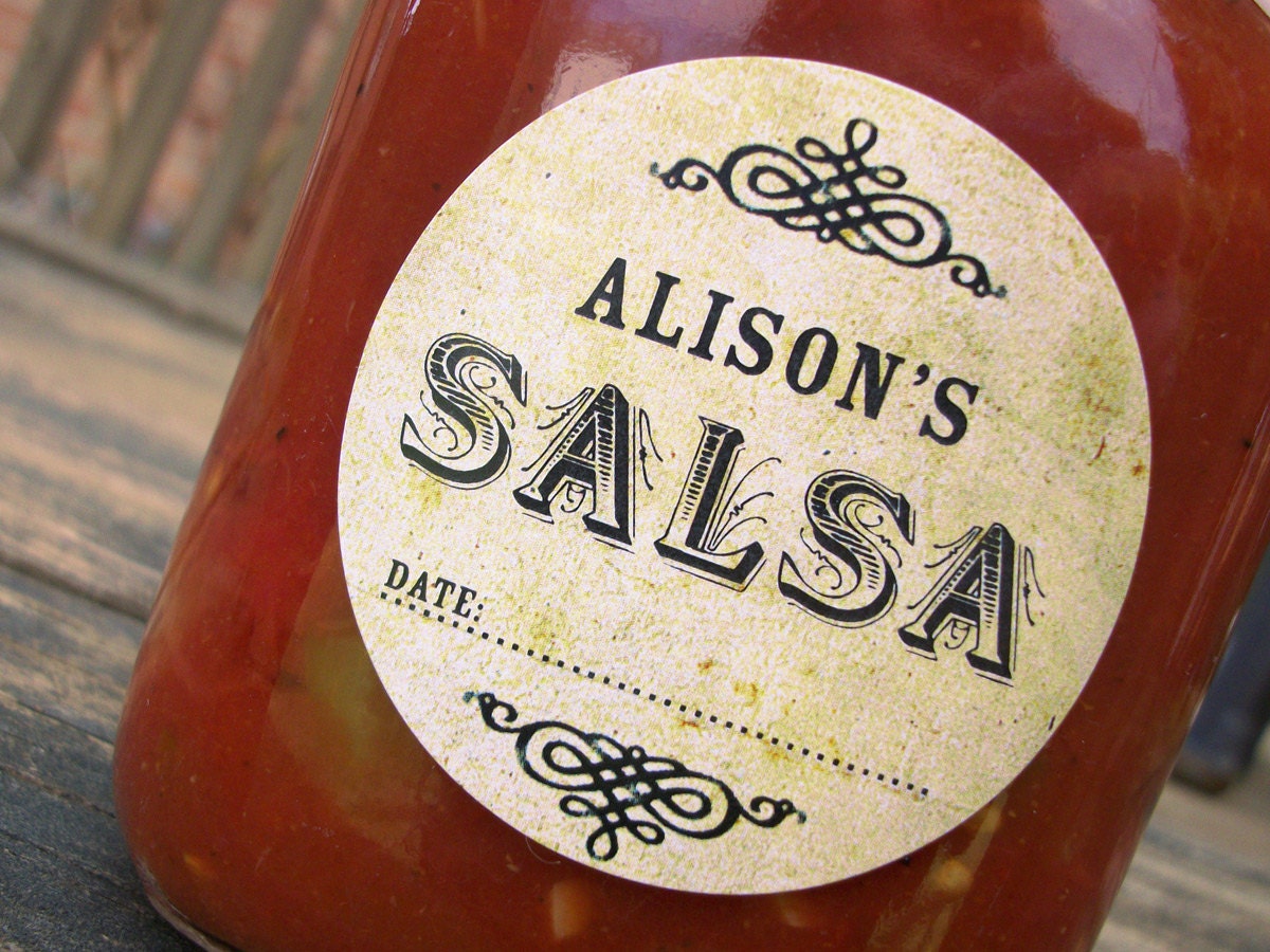CUSTOM Vintage Canning Jar Labels Fully Personalized Round - Etsy