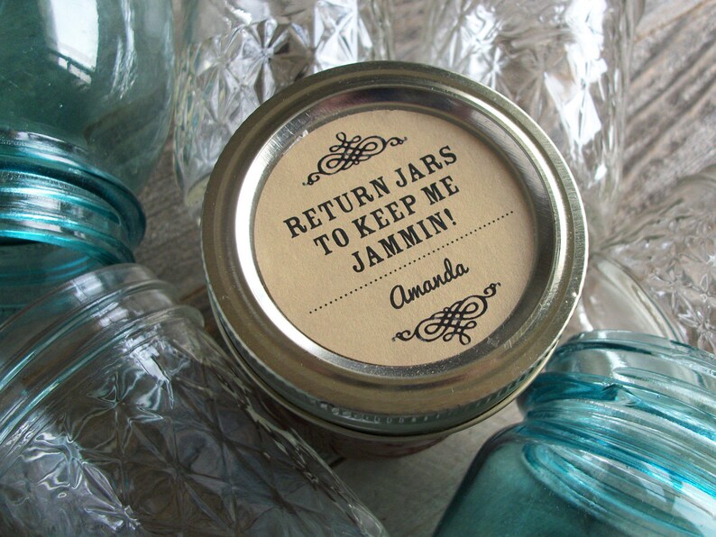 Return Jar to Keep Me Jammin Custom Kraft Paper Canning Jar Labels ...