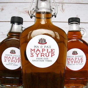 Custom Pancake Maple Syrup Labels for Backyard Sugarers - Etsy
