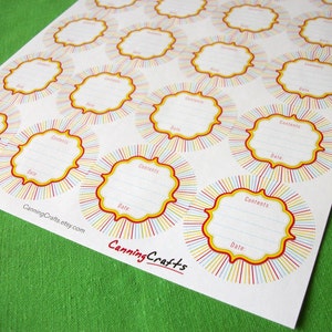 Rainbow Canning Jar Labels, Round Mason Jar Stickers for Fruit Jam ...