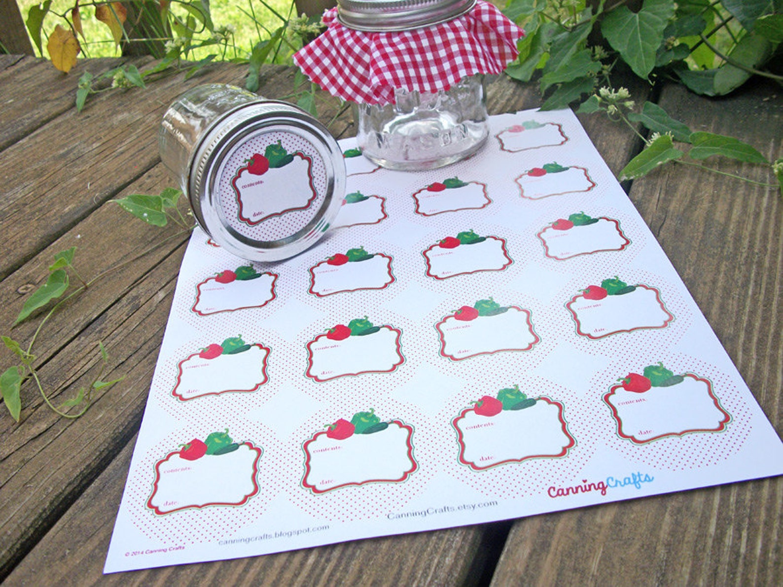 Cute Pepper Canning Jar Labels Round Mason Jar Labels for - Etsy
