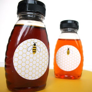 Honey Bee Canning Jar Stickers Round Honey Jar Labels & Mason - Etsy