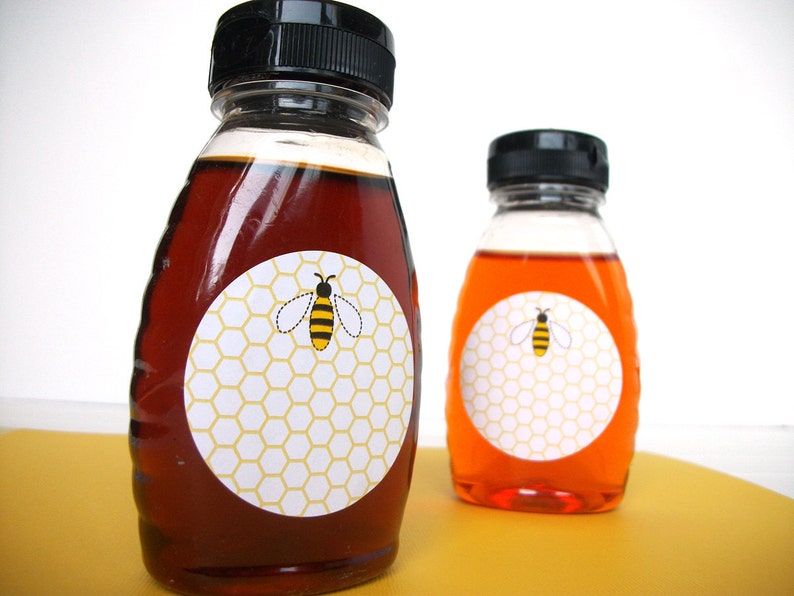 Honey Bee Canning Jar Stickers Round Honey Jar Labels & Mason - Etsy