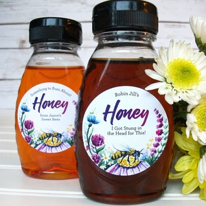 Custom Watercolor Wildflower Honey Labels, Whimsical Customized Honey ...