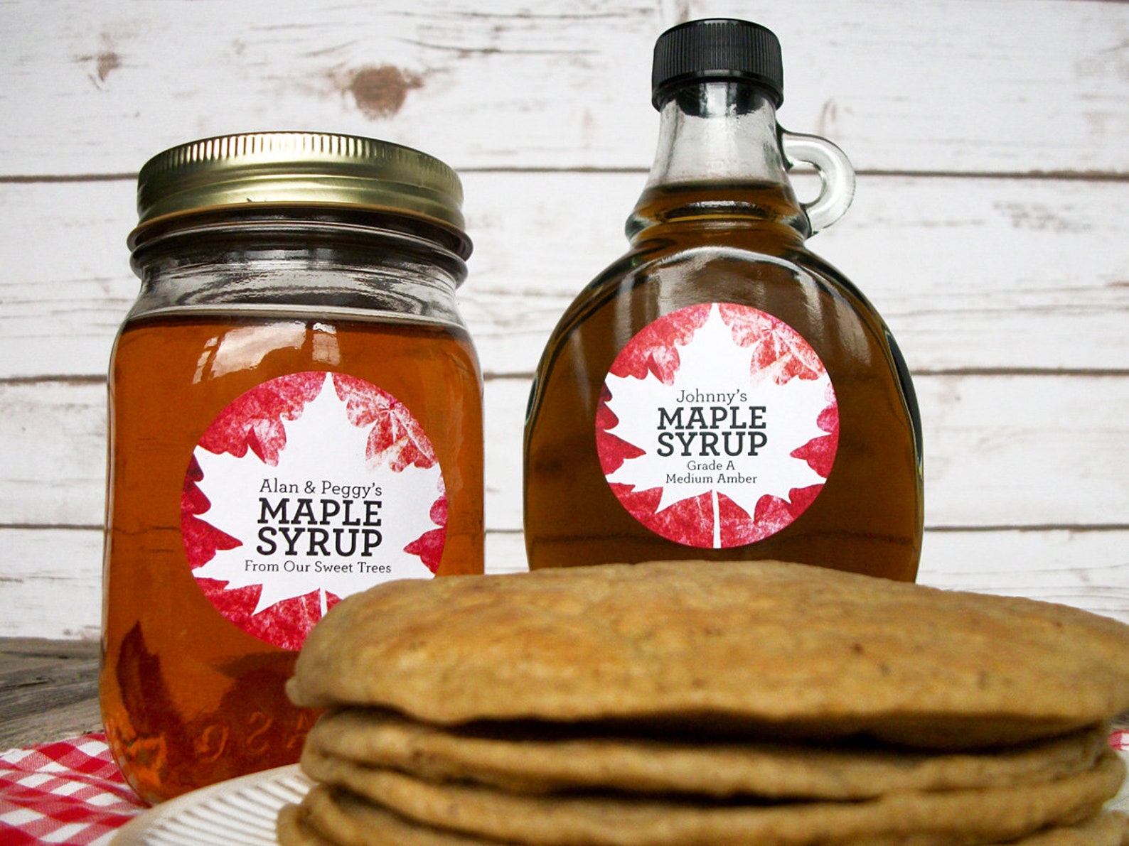 Custom Red Leaf Maple Syrup Labels for Backyard Sugaring - Etsy
