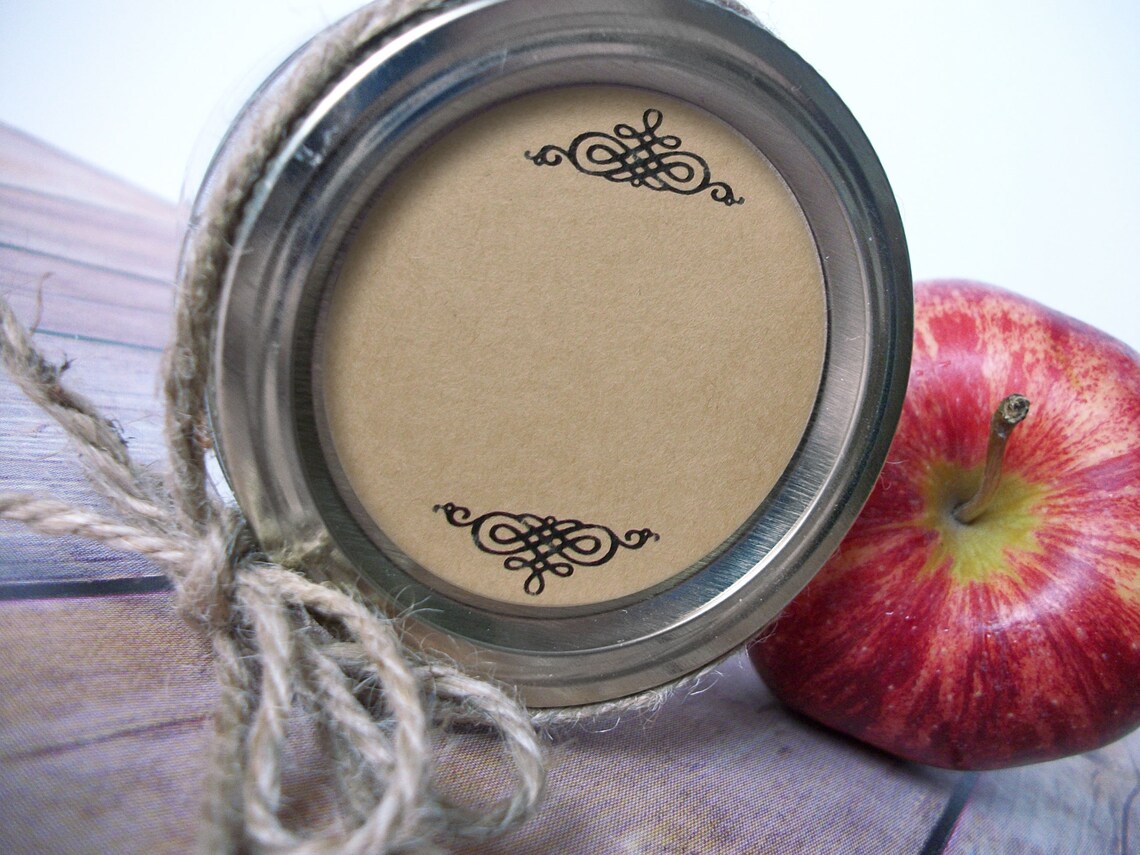 Blank Kraft Paper Canning Jar Labels, Round Vintage Mason Jar Stickers ...