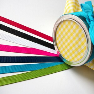 12 Color Ribbons for Mason Canning Jars, Wedding & Shower Favors Gifts ...