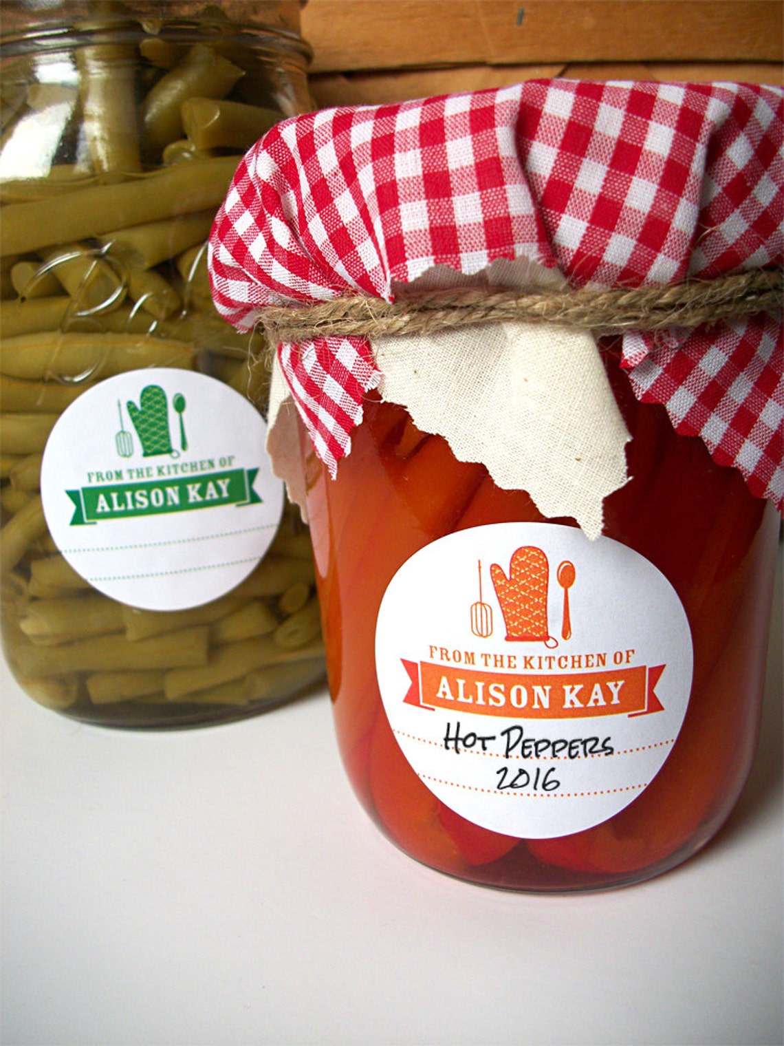 Colorful CUSTOM Kitchen labels round gift stickers for | Etsy