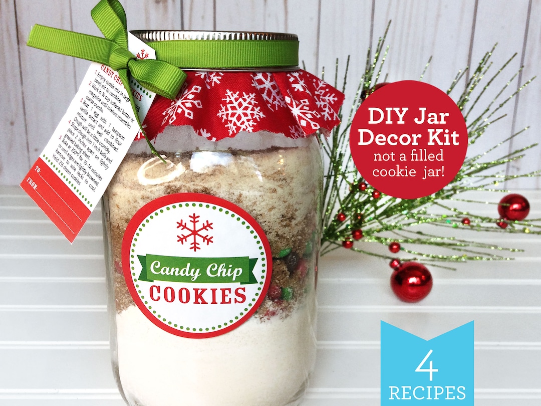 Christmas Cookie Jar Decorations. Cookie Mix in a Jar Recipe With ...