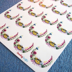 Watercolor Wildflower Canning Labels, Whimsical Flower & Honey Bee ...