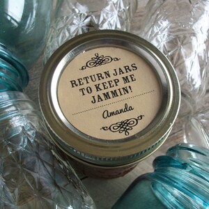Return Jar to Keep Me Jammin Custom Kraft Paper Canning Jar Labels ...