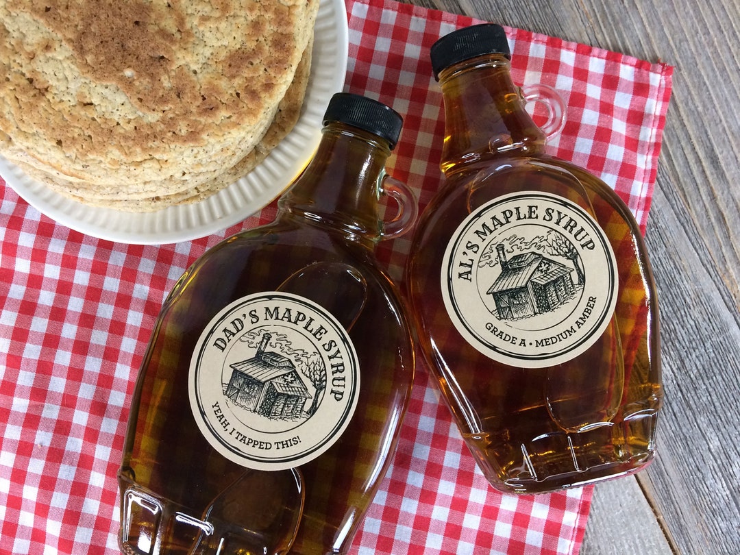 Mercantile Sugar Shack Maple Syrup Labels, Custom Printed Kraft Paper ...