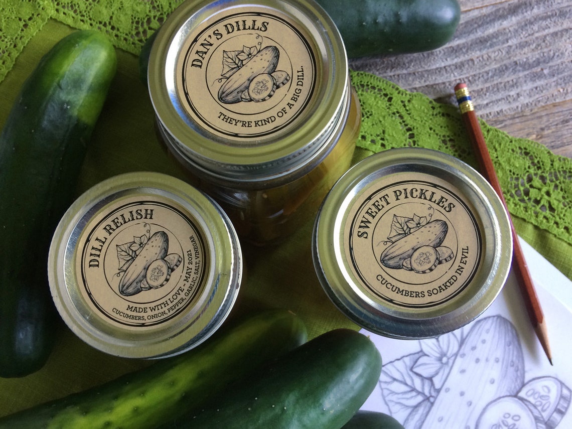 Custom Apothecary Pickle Canning Labels for Relish Dill - Etsy