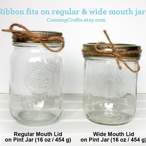 12 Natural Jute Twine Ribbons for Mason Canning Jars, Rustic Wedding ...