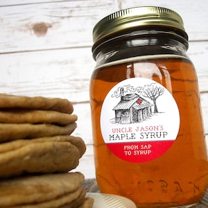 Custom Sugar Shack Maple Syrup Labels for Backyard Sugaring Gifts ...