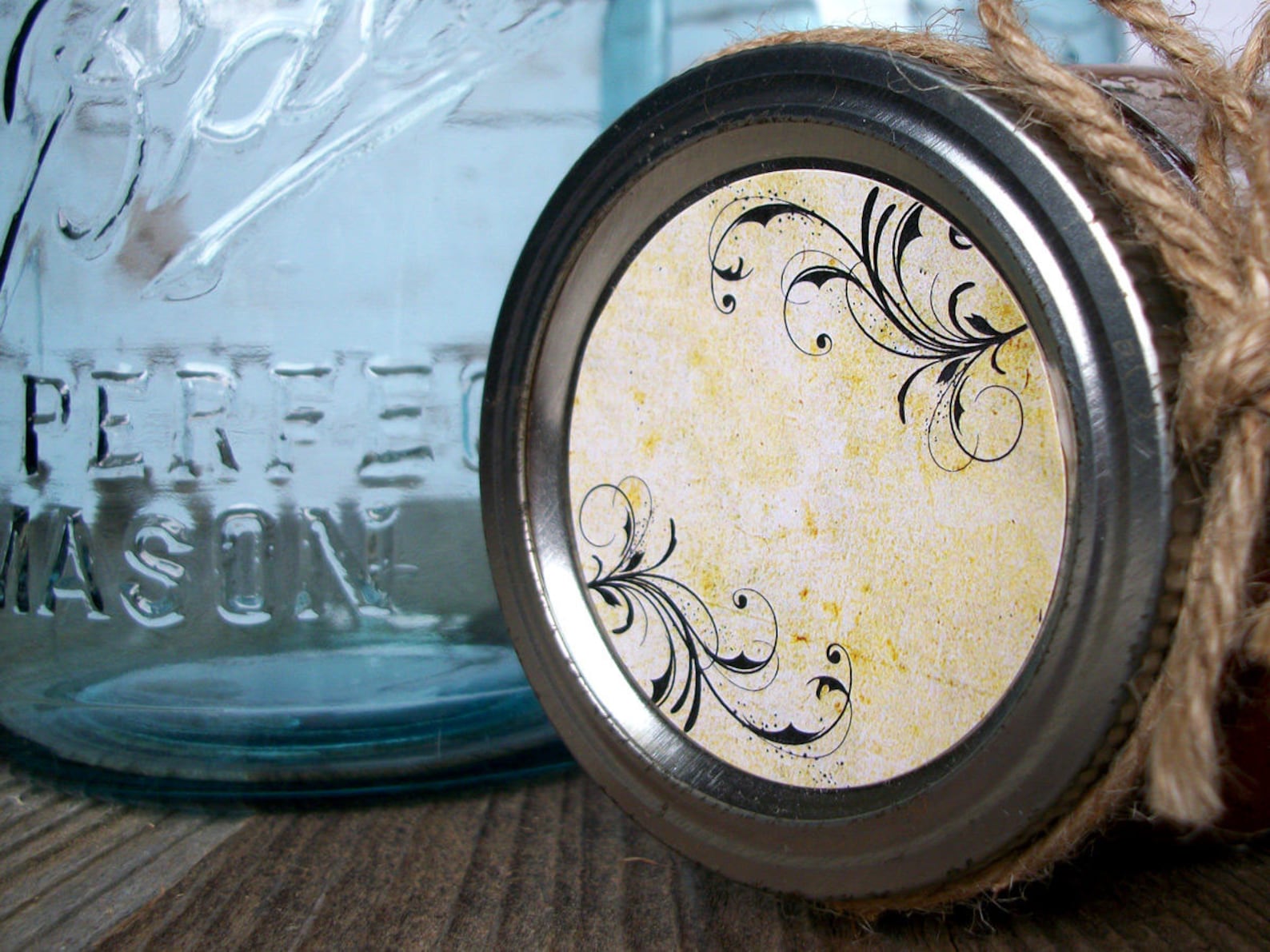 Vintage Whimsical Canning Jar Labels, Round Mason Jar Stickers for ...
