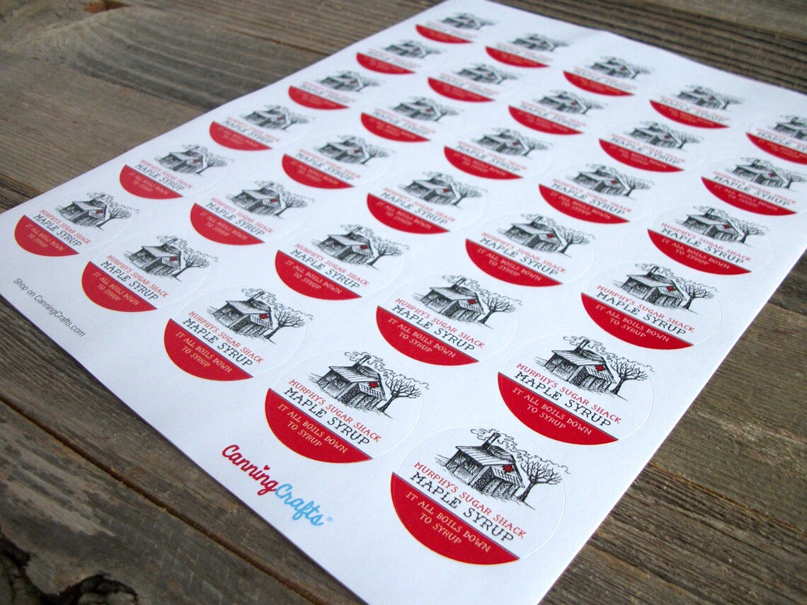 Custom Sugar Shack Maple Syrup Labels for Backyard Sugaring - Etsy