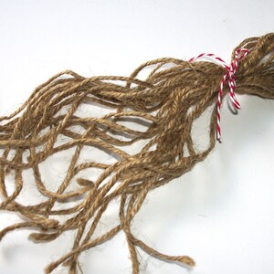 12 Natural Jute Twine Ribbons for Mason Canning Jars, Rustic Wedding ...