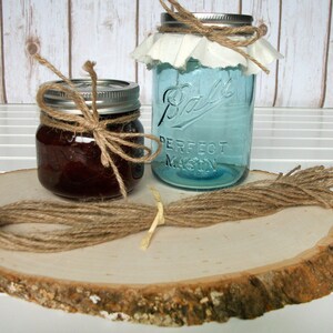 12 Natural Jute Twine Ribbons for Mason Canning Jars, Rustic Wedding ...