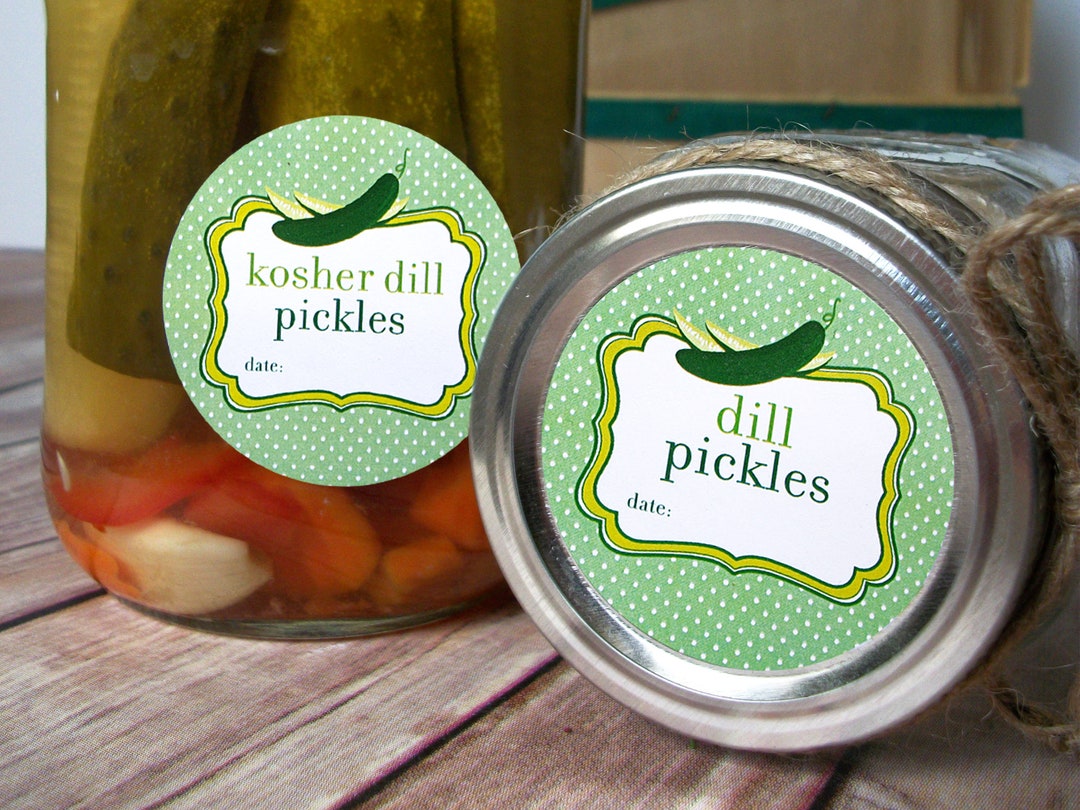 Cute Dill, Sweet, Bread & Butter Pickle, and Relish Canning Jar Labels ...