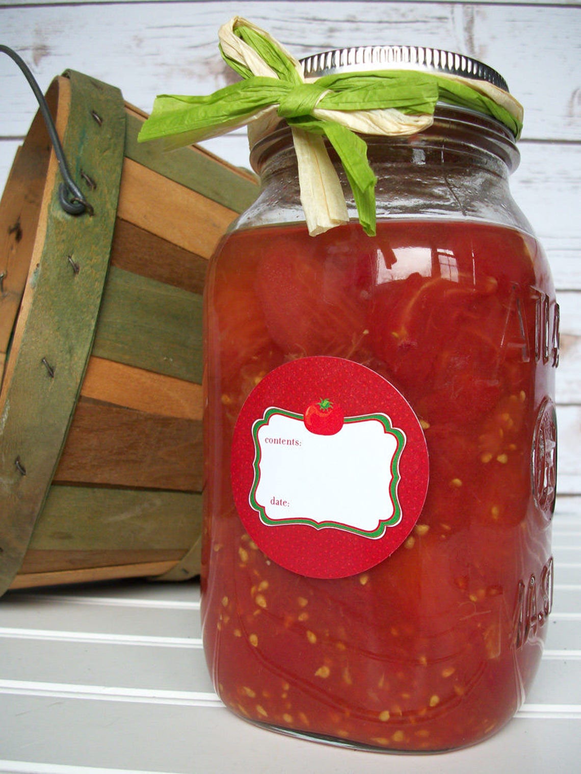 Cute Tomato Canning Jar Labels Round Red Canning Labels for - Etsy