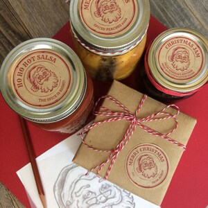 Custom Apothecary Santa Christmas Canning Labels for Jam, Jelly ...