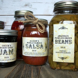 Custom Vintage Rectangle Canning Jar Labels, Printed Horizontal ...