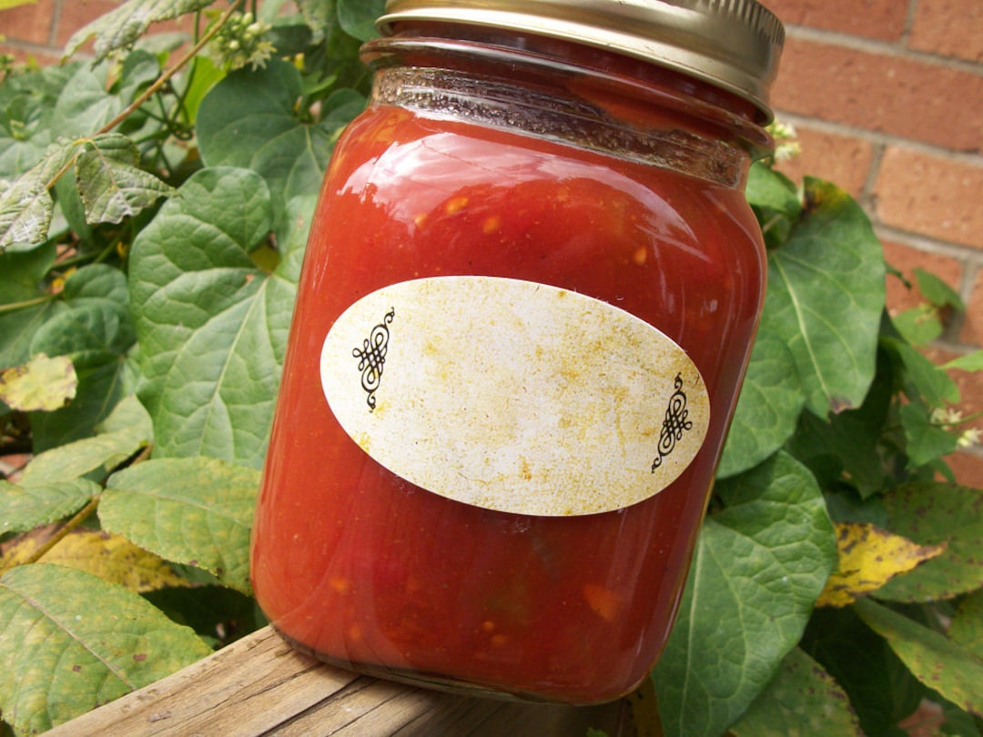 Oval Vintage Blank Canning Jar Labels, Old Fashioned Stickers for ...